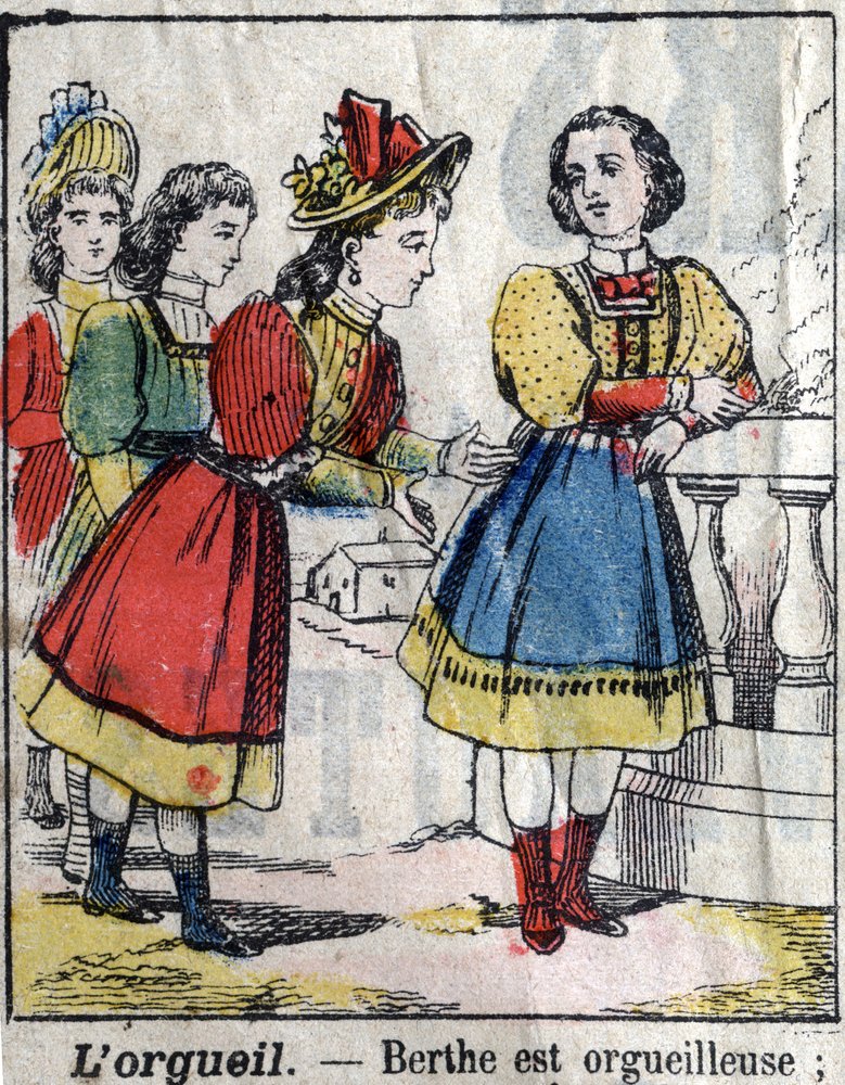 The Seven Deadly Sins: Pride. Epinal Imaging Late 19th Century