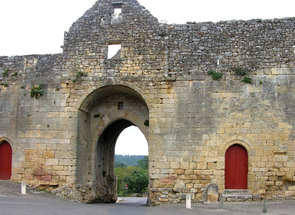View of a fortified gate by French School: Fine art print