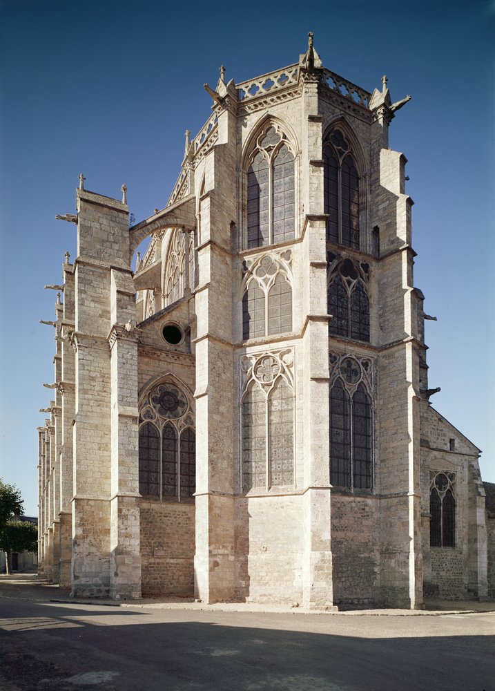 View of the chevet of the church, built 1260-1320