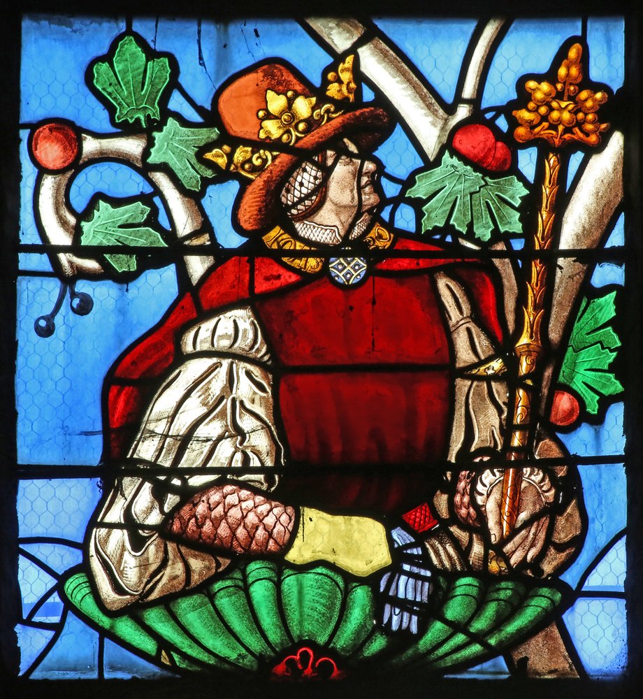 Window depicting the Tree of Jesse (mostly modern)