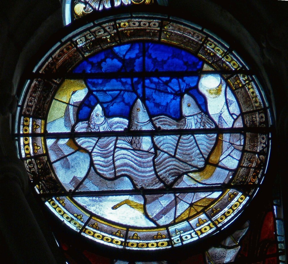 Window Depicting the Sea Monsters Crying Out