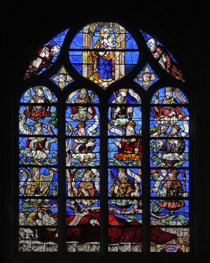 Window depicting the Tree of Jesse by French School
