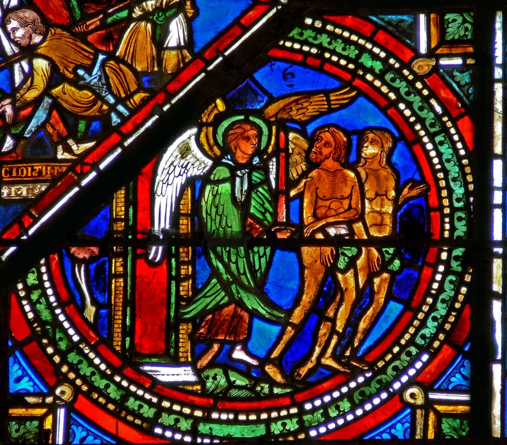 Good Samaritan Window: Adam and Eve Expelled from Eden