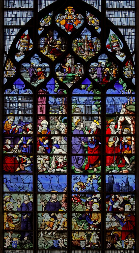 Window depicting scenes from the life of St Peter
