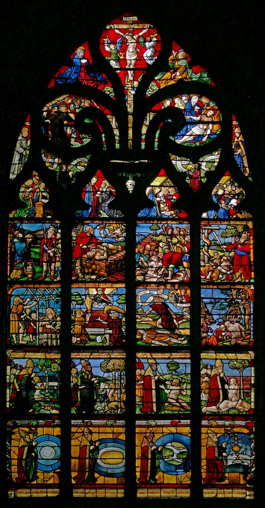 Window depicting the Creation, Genesis, and the Redemption