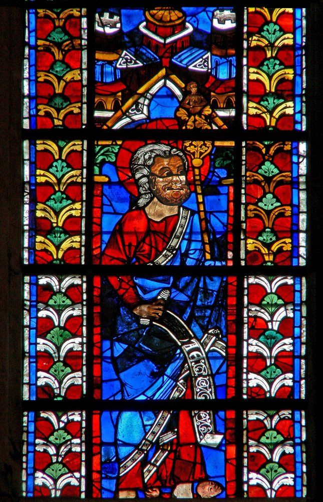 Window depicting St Jude by French School: Fine art print