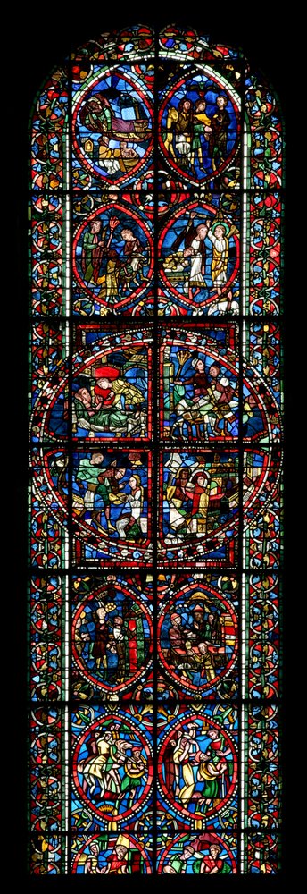 Window depicting the Story of Isaac by French School