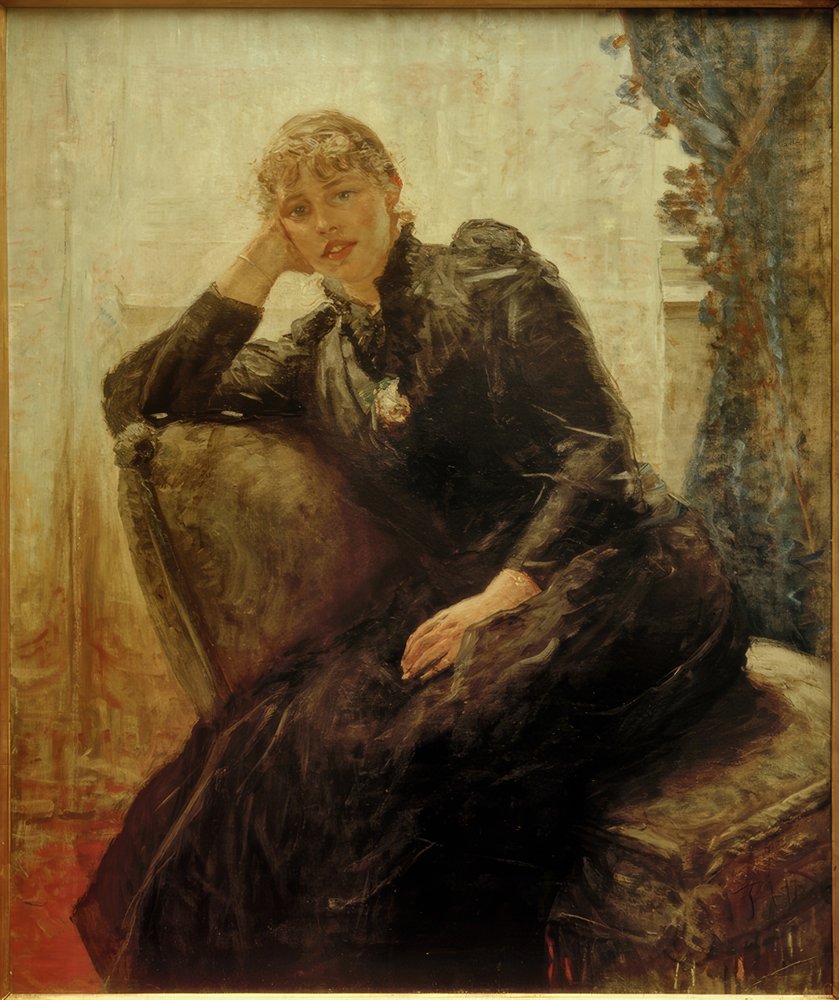 F. von Uhde, Portrait of a Lady (Portrait of Therese Karl)