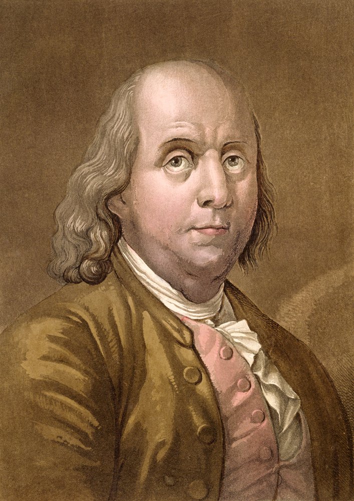 Portrait of Benjamin Franklin, from 'Le Costume Ancien et Moderne' by ...