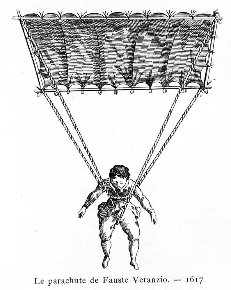 The Parachute of Fauste Veranzio, 1617, 1887
