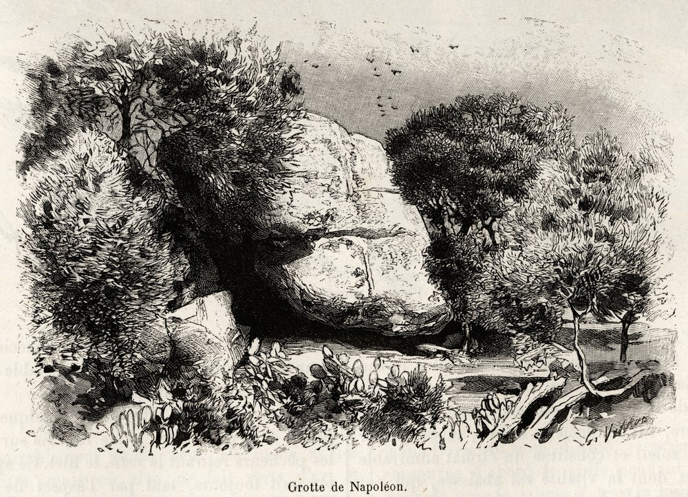The cave Napoleon loved to take refuge as a child to study and meditate