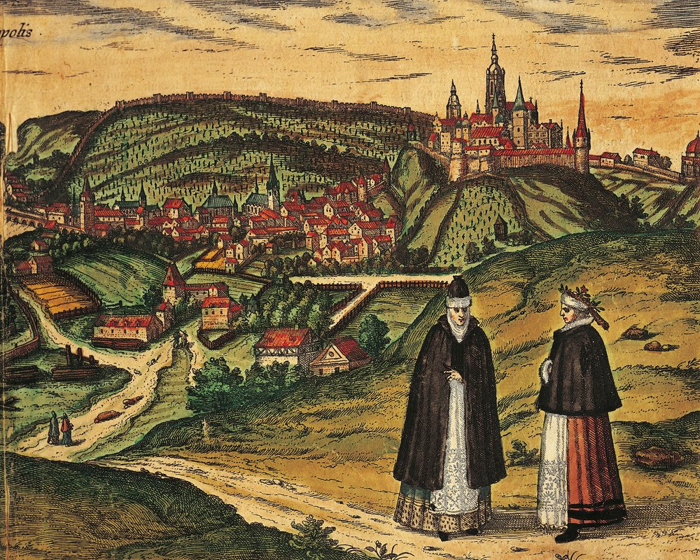 Czech Republic, Prague, View of the city with the citadel in the ...