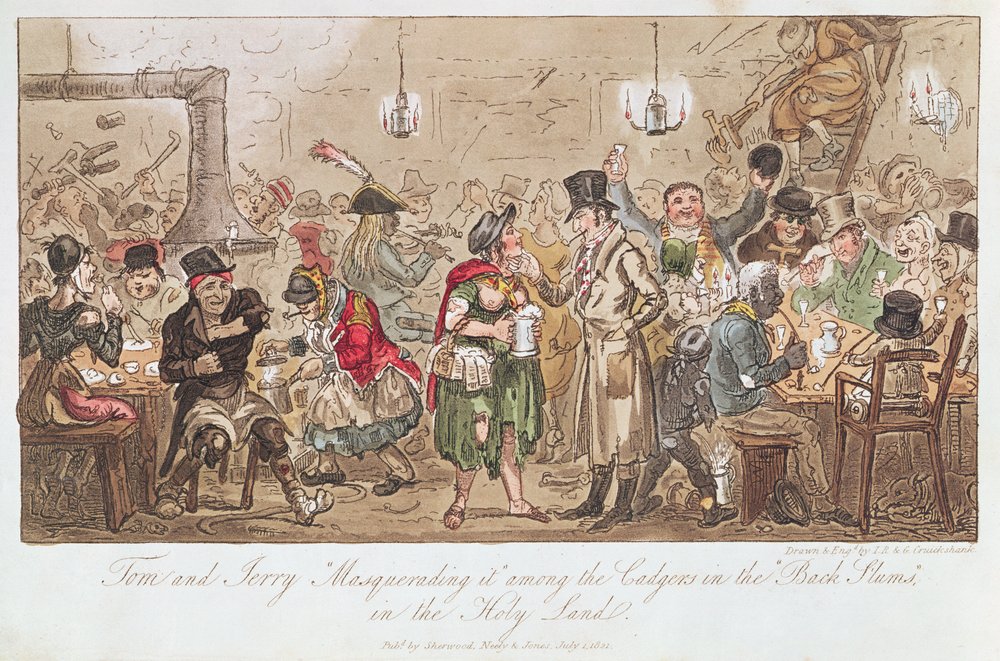 Tom and Jerry 'Masquerading It' Among the Cadgers in the 'Back Slums ...
