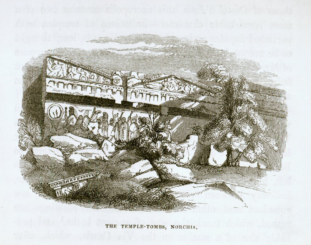 The Temple-Tombs at Norchia by George Dennis