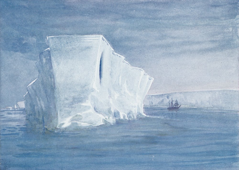 An Iceberg, Illustration from 'Nimrod in the Antarctic 1907-09' by Sir ...