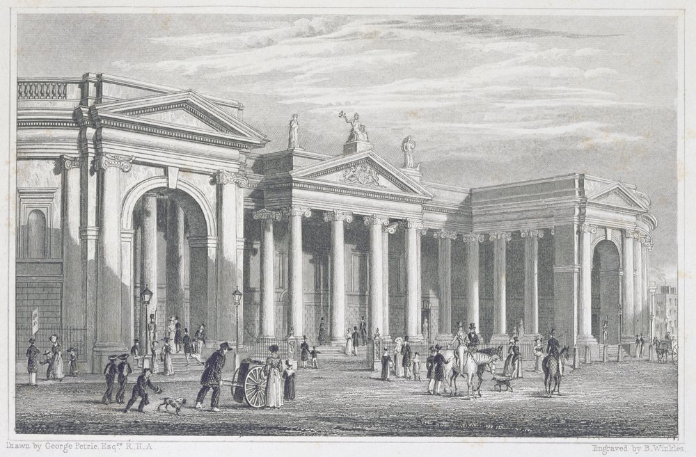 South Portico of the Bank of Ireland, Dublin, Originally the Parliament ...