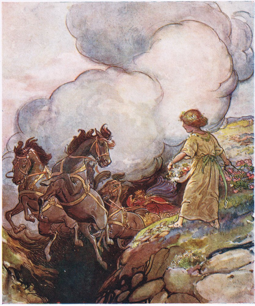 The Pomegranate Seeds: She ran down a team of four sable horses, with a ...