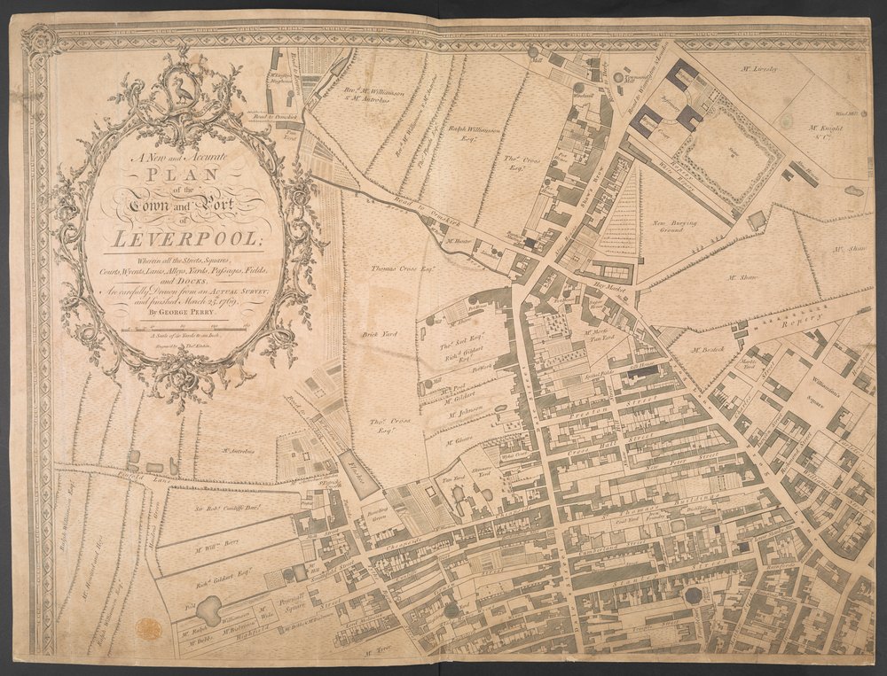 'The New and Accurate Plan of the Town and Port of Leverpool', from a ...