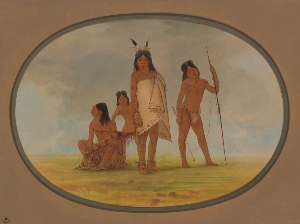 Four Flathead Indians by George Catlin: Buy fine art print
