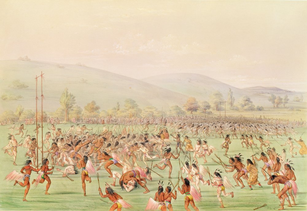 The Indian Ball Game by George Catlin: Buy fine art print