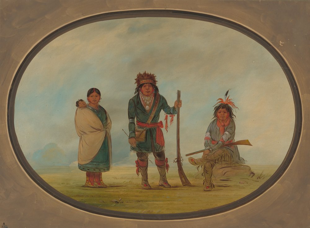 Three Micmac Indians by George Catlin: Buy fine art print