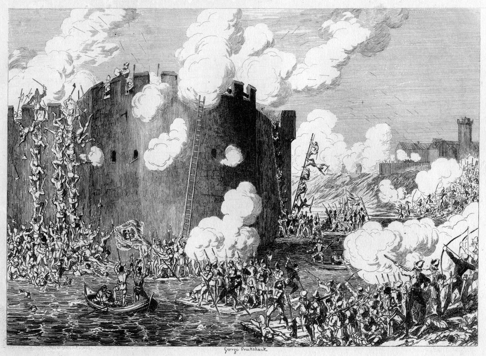 Attack upon the Brass Mount by Lord Guilford Dudley, 1554