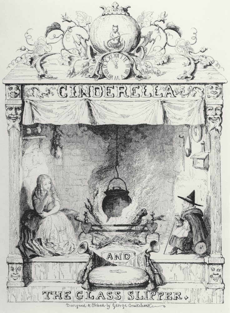 Frontispiece of Cinderella and the Glass Slipper by Charles Perrault
