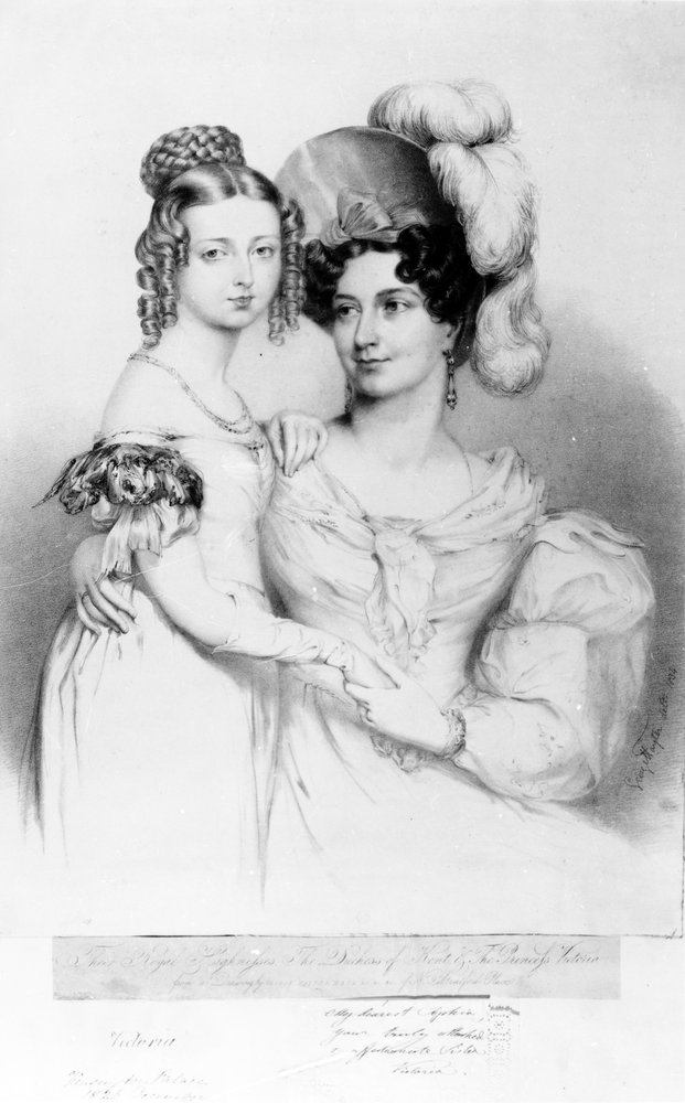 Queen Victoria and her mother Princess Victoria, Duchess of Kent and ...