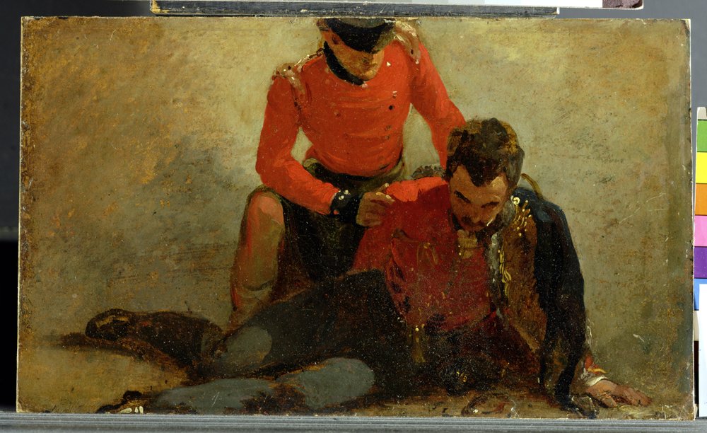 A Highlander, Black Watch Attending a General of Hussars, Possibly Lord ...