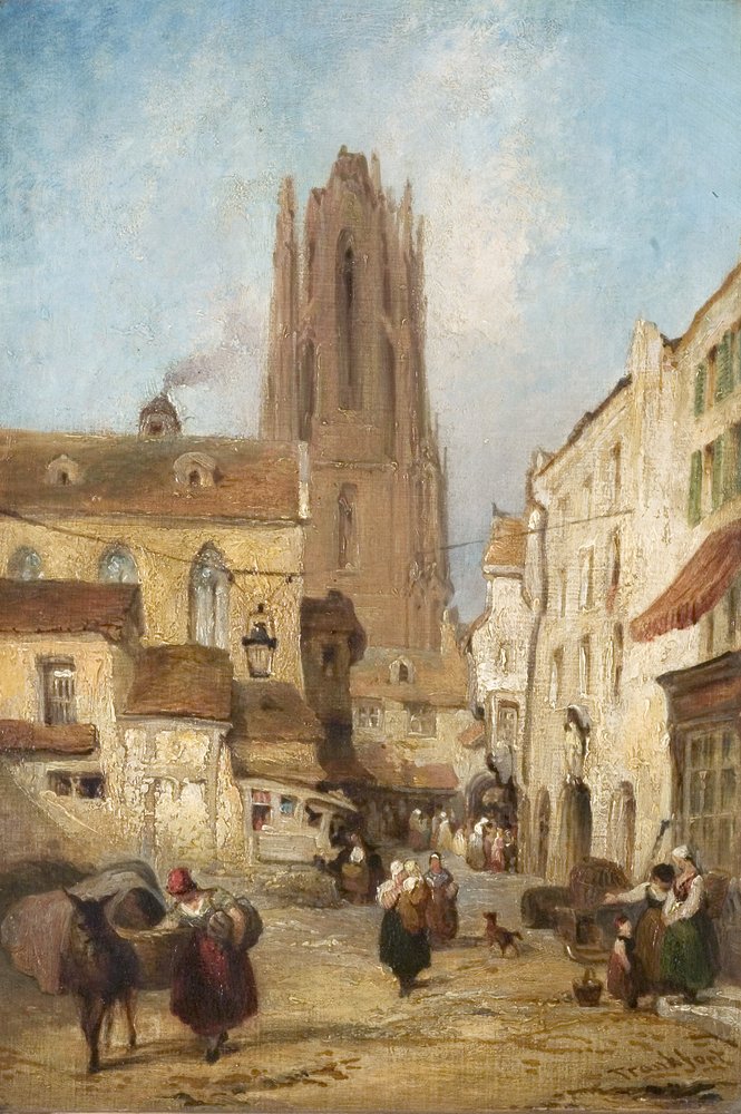 Street Scene in Frankfurt, Germany by George Jones