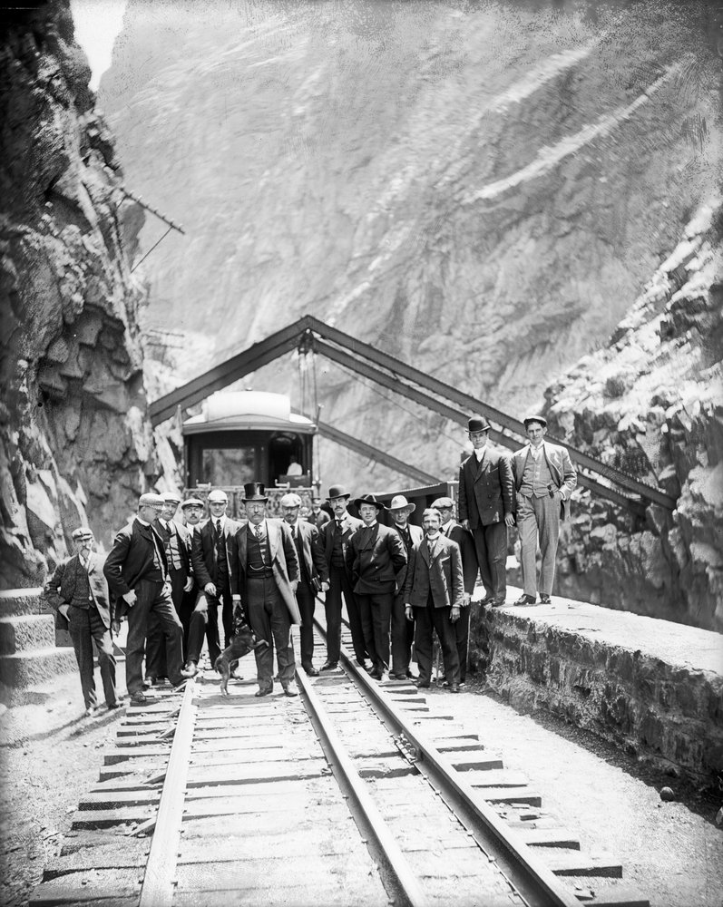 Hanging Bridge - President Theodore Roosevelt and Party in the Royal ...