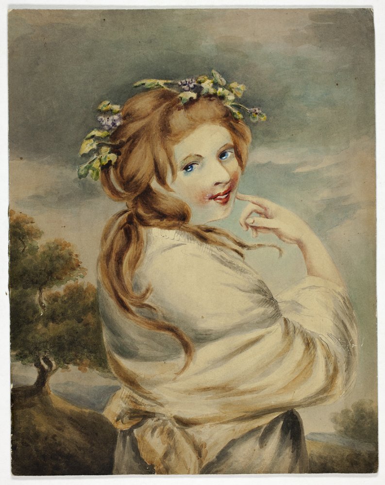 Lady Hamilton as Nature by George Romney: Fine art print
