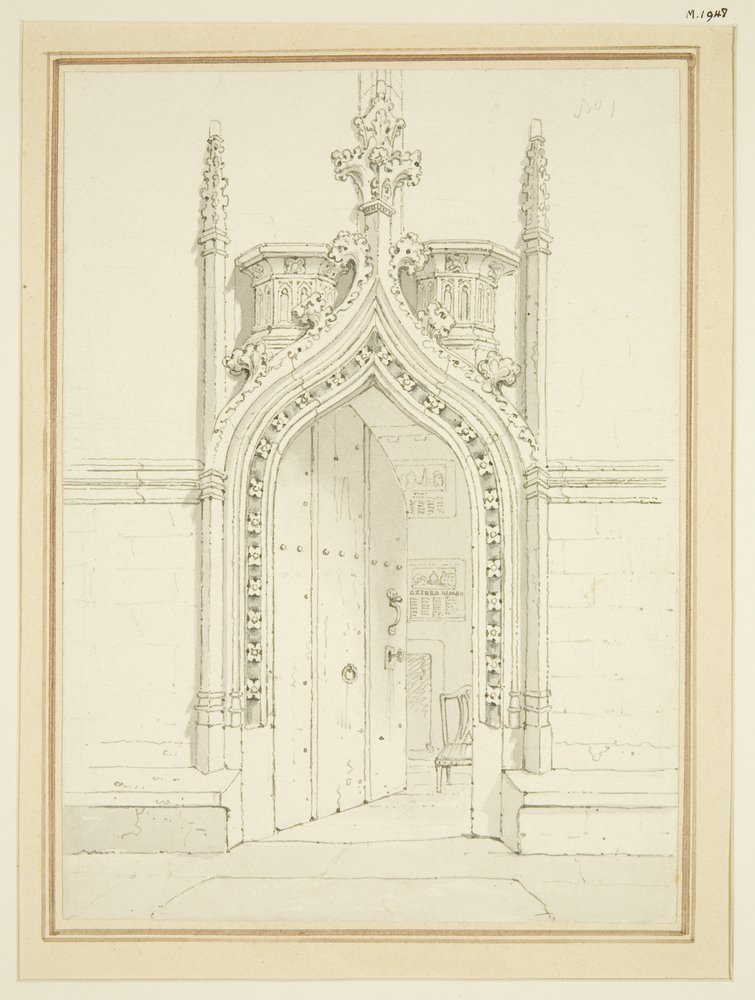 Doorway of Vestry Room of St Mary Redcliffe, c.1812
