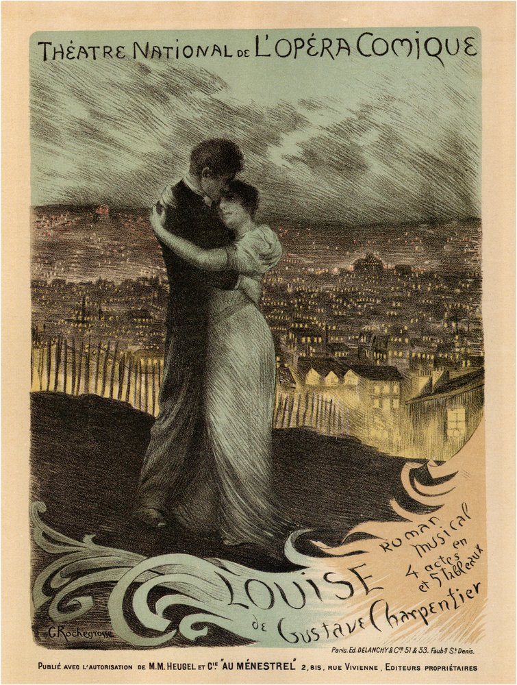 Poster for the Opera Louise by Gustave Charpentier, 1900