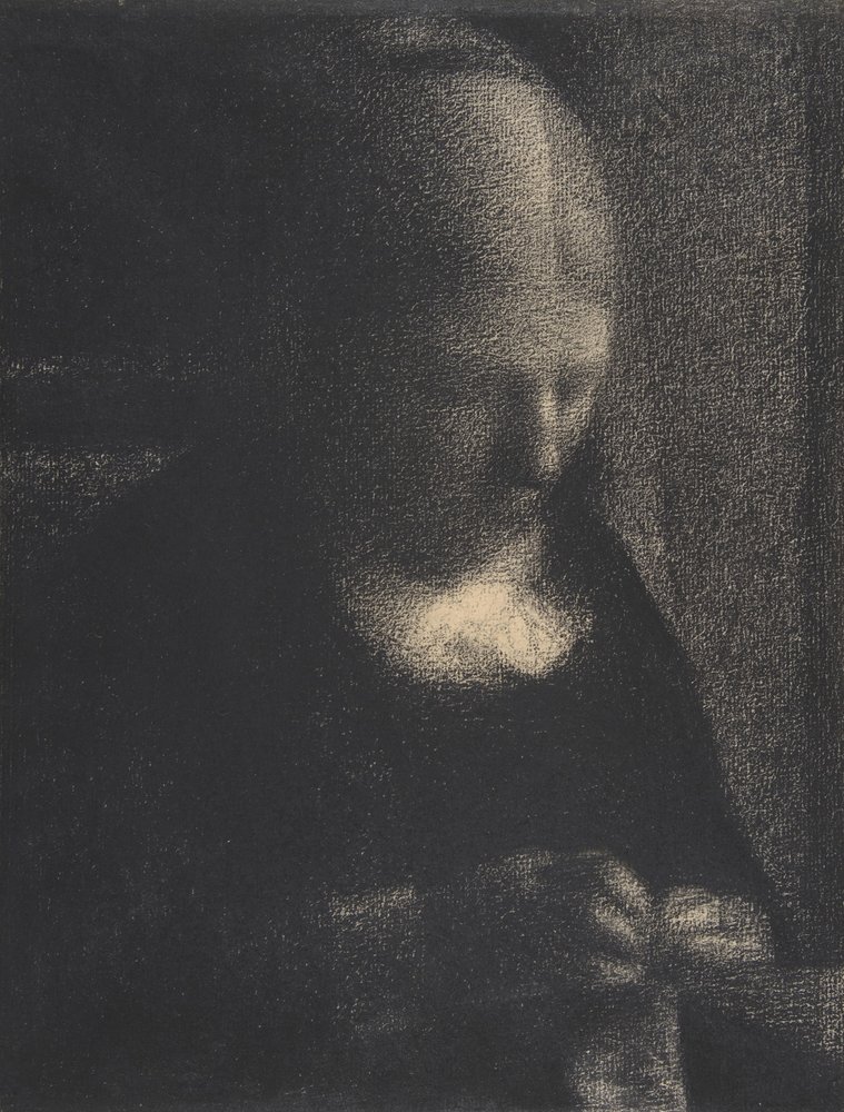 Embroidery; The Artist's Mother by Georges Seurat