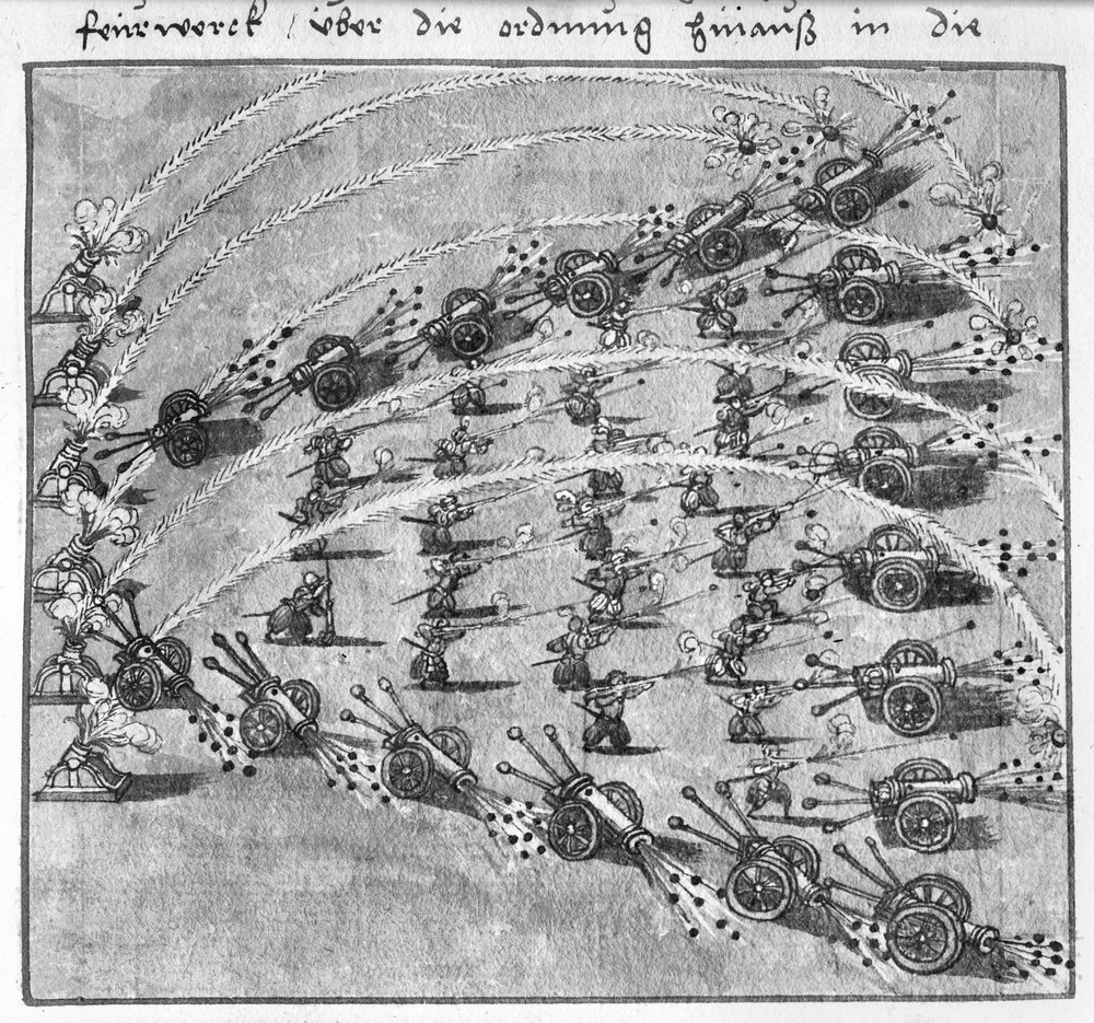 Tactical Use of Artillery: Curved Firing, illustration from 'L'Art de l ...