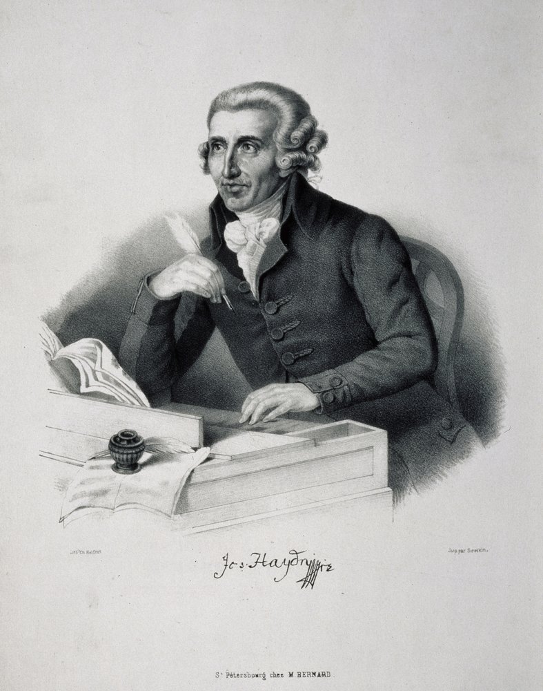 Portrait of the Composer Joseph Haydn by German Master