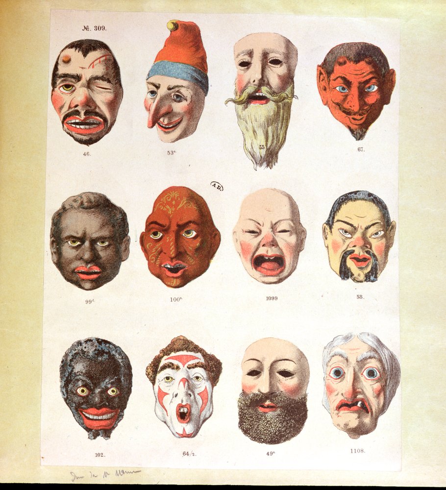 Carnival masks by German School: Buy fine art print