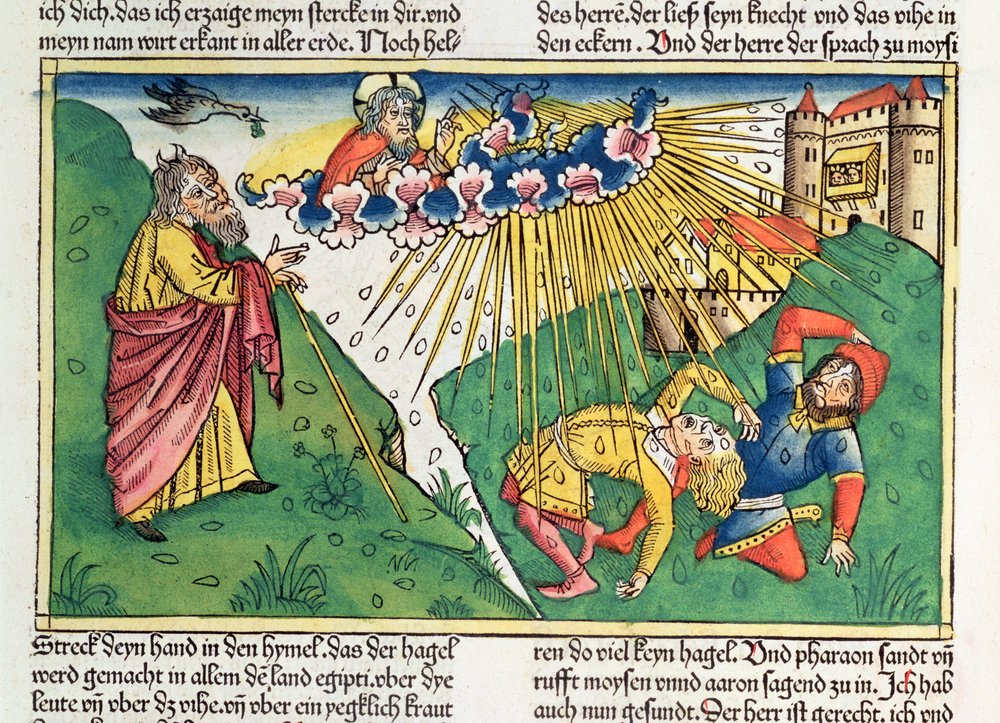 The Seven Plagues of Egypt: Moses and the Plague of Hail and Lightning ...