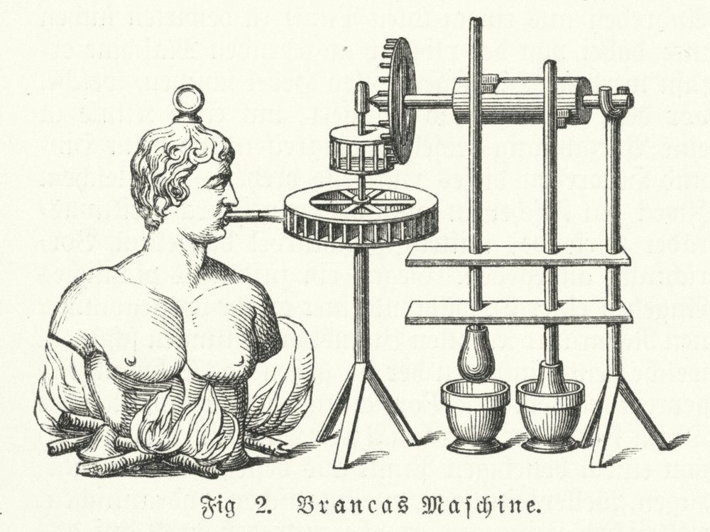Italian engineer and inventor Giovanni Branca's 'steam turbine'