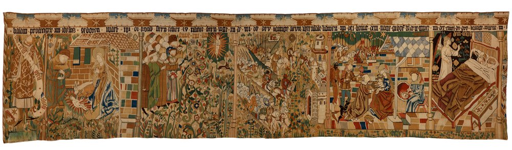 Tapestry Strip Depicting the Prophet Balaam and the Story of the Magi