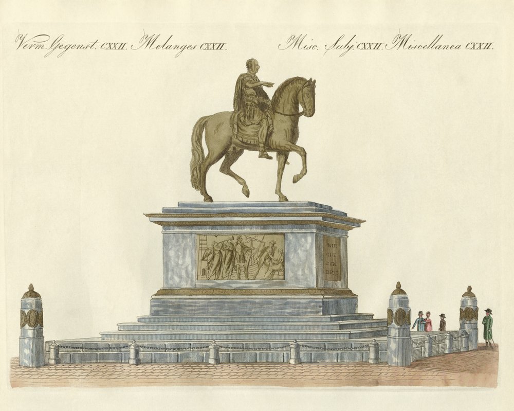 The statue of Joseph II in front of the Emperor's castle in Vienna