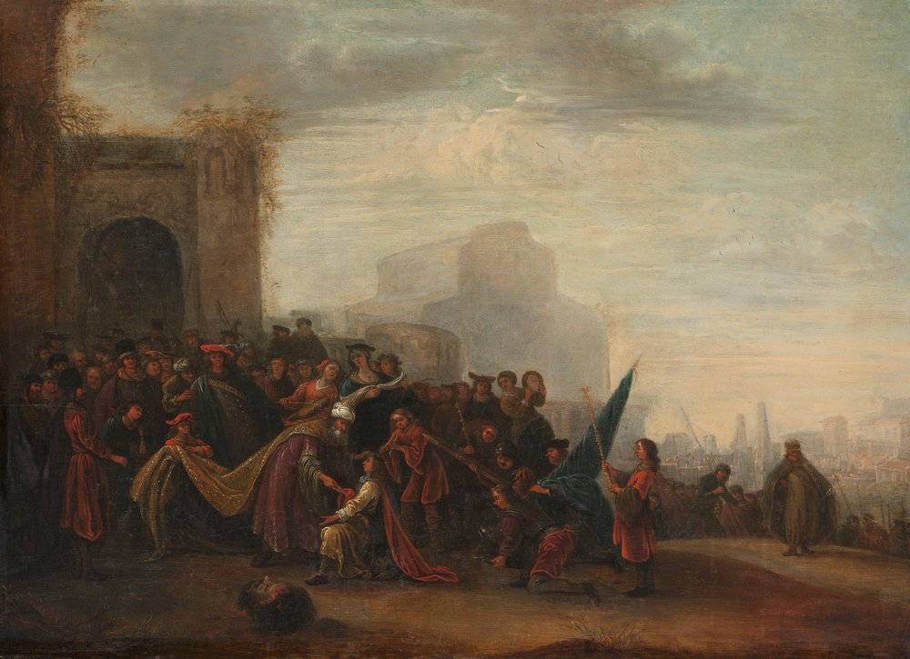 Saul Welcoming David after his Victory over Goliath