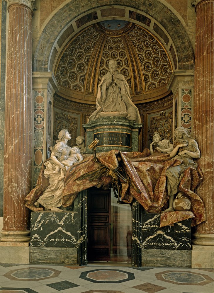 Monument to Alexander VII in the North Transept, 1672-78