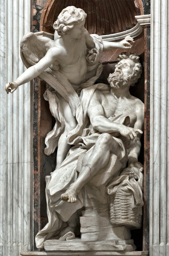 The prophet Habakkuk and the angel by Gian Lorenzo Bernini