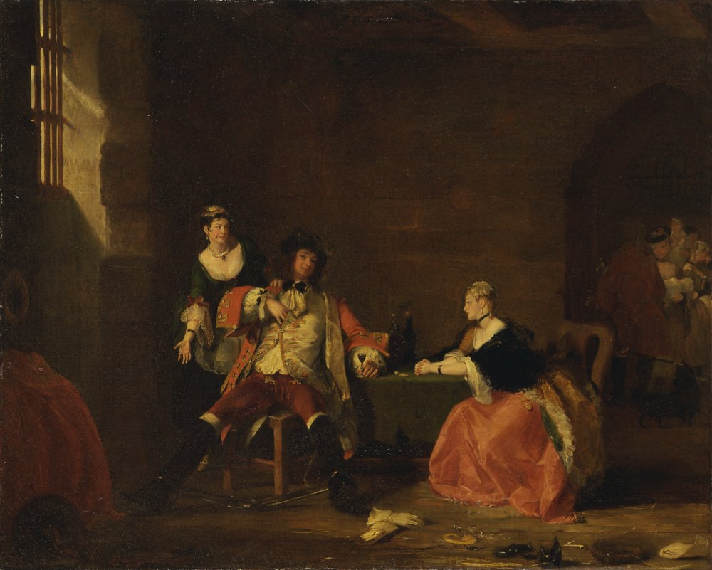 Captain Macheath Upbraided by Polly and Lucy in the Beggars Opera, 1826