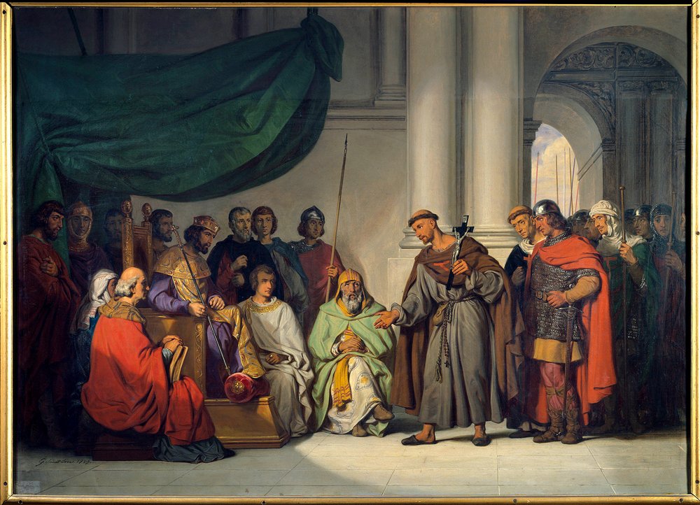 First Crusade: The Eastern Emperor Alexis Comnene Receives Peter the ...