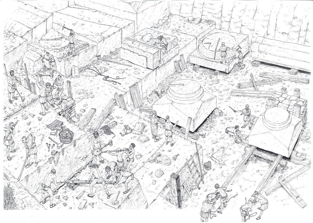 Middle Ages: Workers in the Marble Quarries of Carrara in the 15th ...