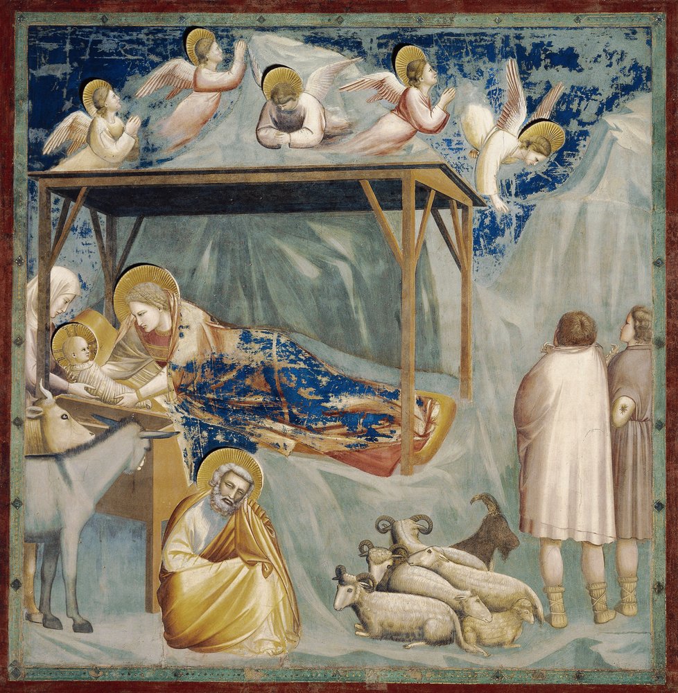 Nativity (detail) by Giotto (c.1266-1337): Fine art print