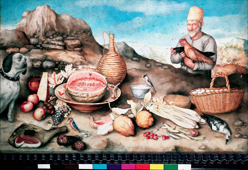 Still Life: Fish, Melon, Ham, Artichoke, Celery, Game